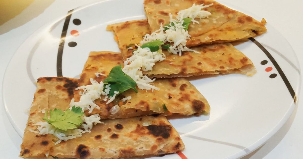 चीज़ पनीर पराठा (Cheese Paneer Paratha Recipe In Hindi) रेसिपी बनाने की ...