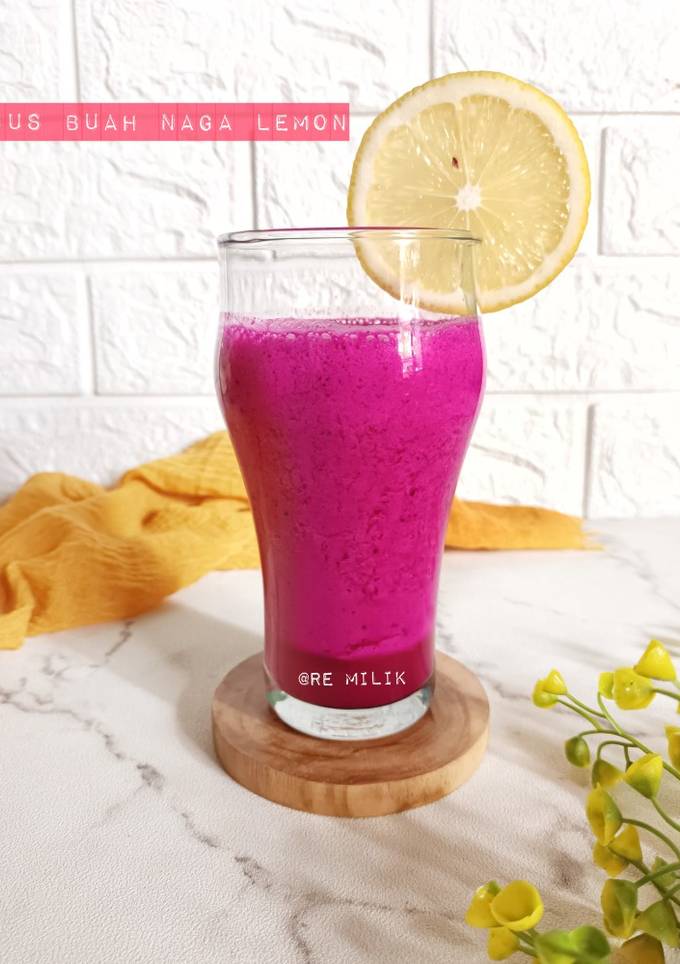 Resep 386. Jus Buah Naga Lemon oleh Re Milik - Cookpad