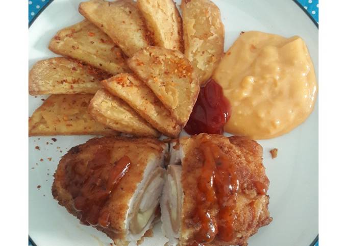 Resep Chicken Cordon bleu ala solaria (ayam ham keju) oleh asvita ...