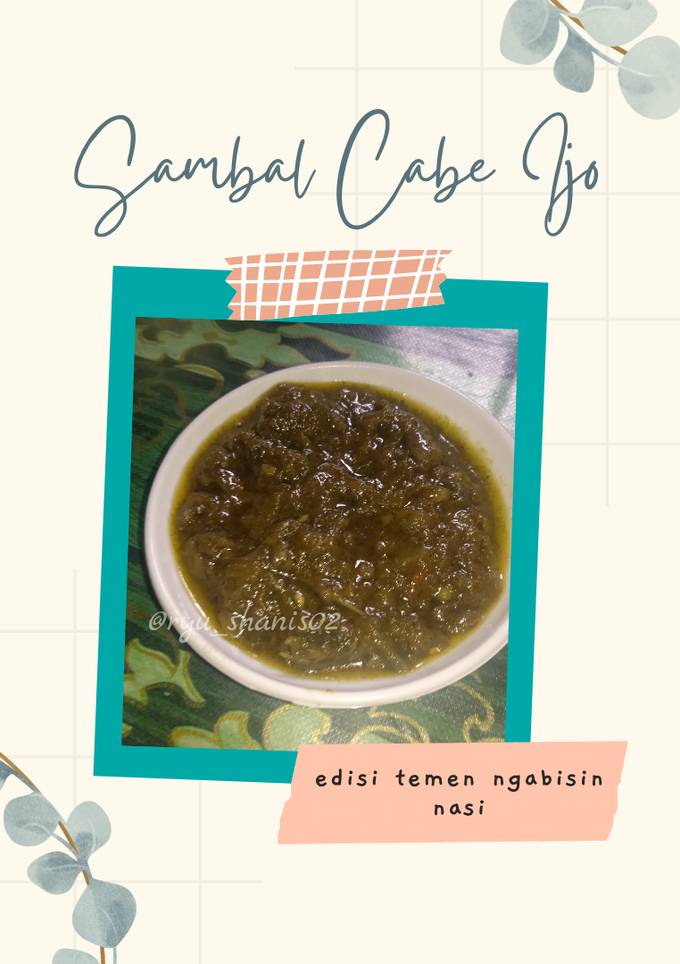 Resep 42 BA. Sambal Cabe Ijo oleh Shafira Dwi Annisa - Cookpad