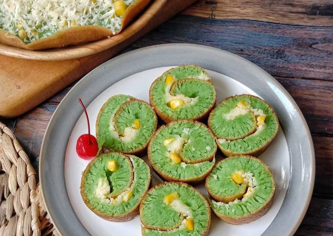 Resep Martabak Gulung Greentea Jasuke oleh Dapoerliandra - Cookpad