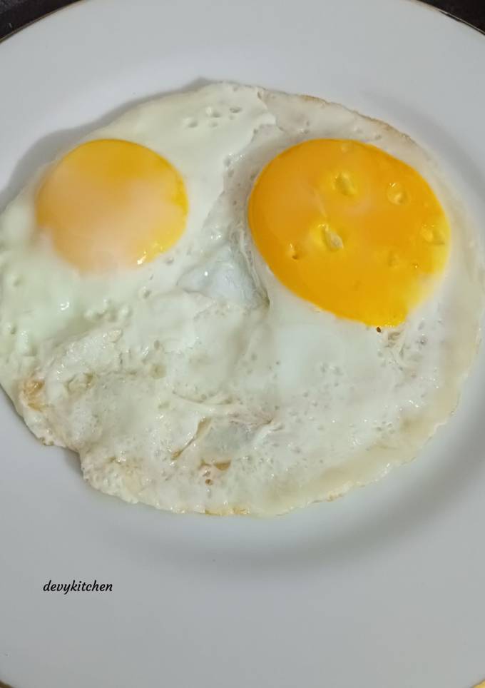Resep 853. Telor Mata-mata Setengah Matang oleh Devin - Cookpad
