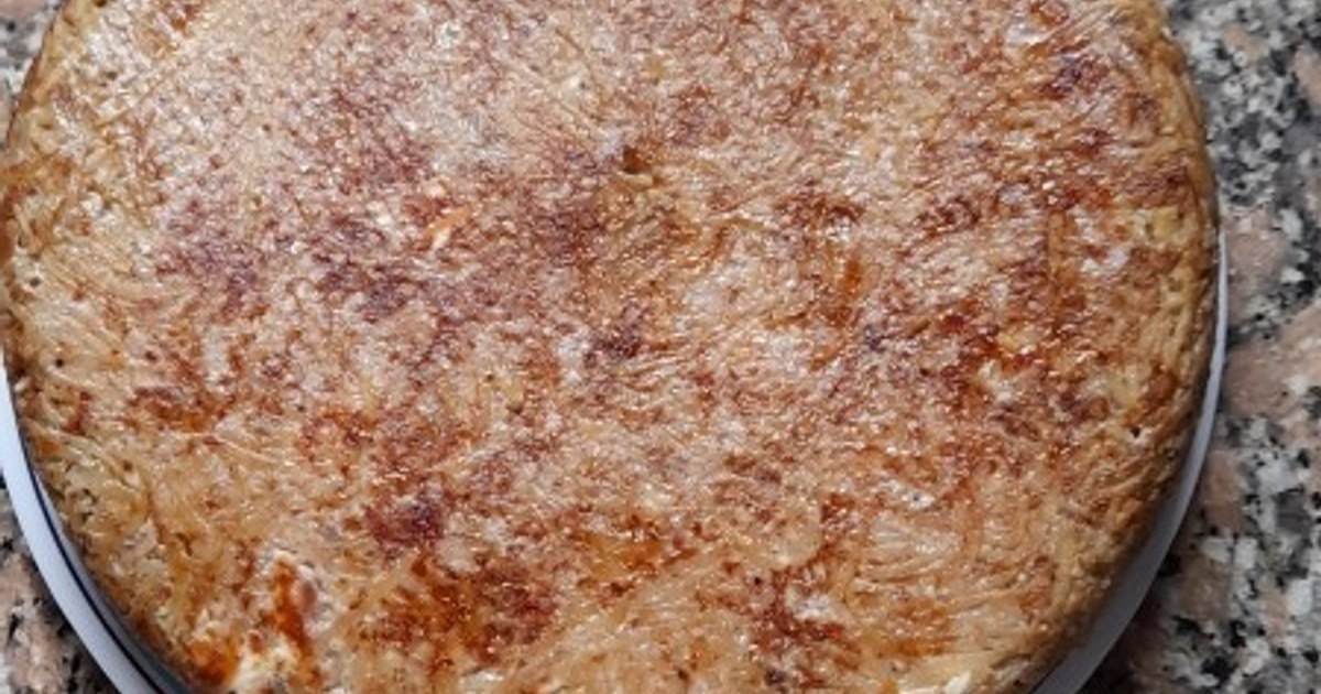 Tortilla De Papa Rallada, Sesos Y Cebolla Receta de Roberto Steren