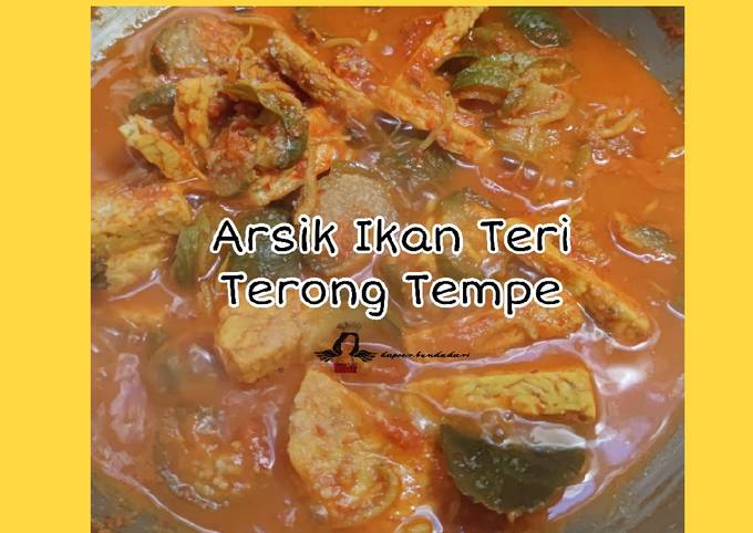 Resep Ikan Teri Arsik Terong Tempe Simple And Nikmat Tanpa Minyak Oleh Bundadari Cookpad