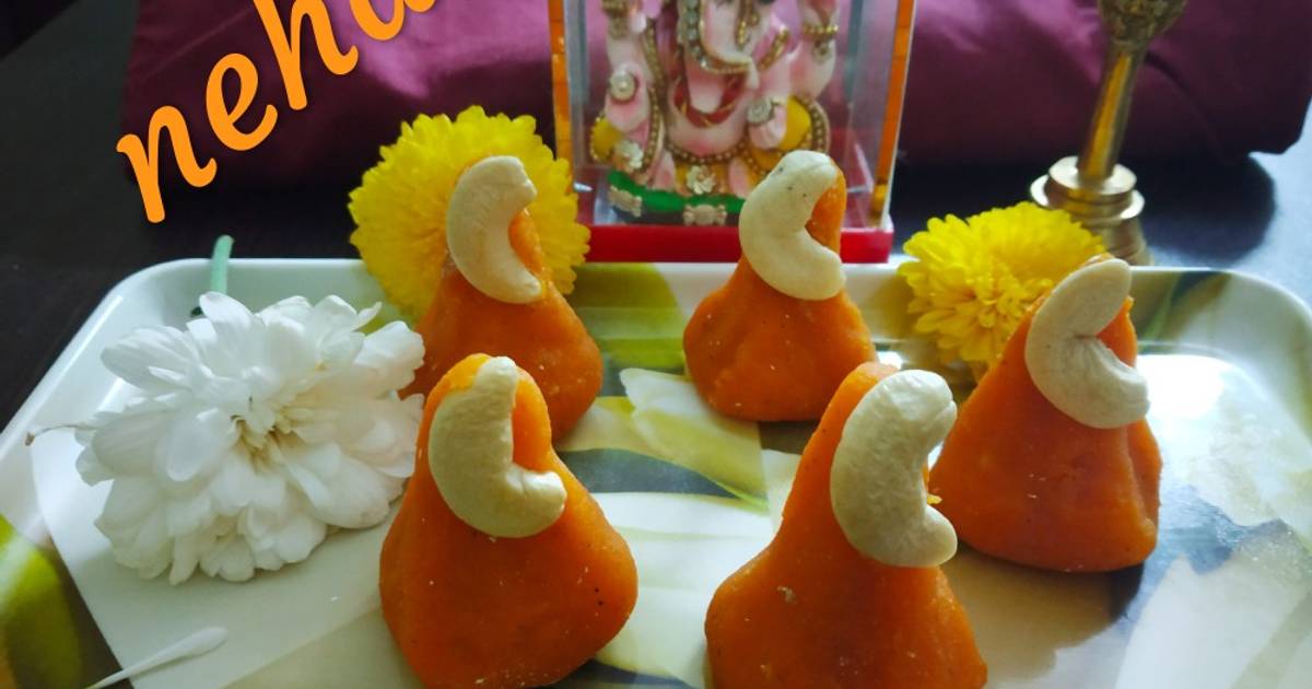 Ganpati favourite sindoor colour mung daal modak Recipe by Neha Rai ...