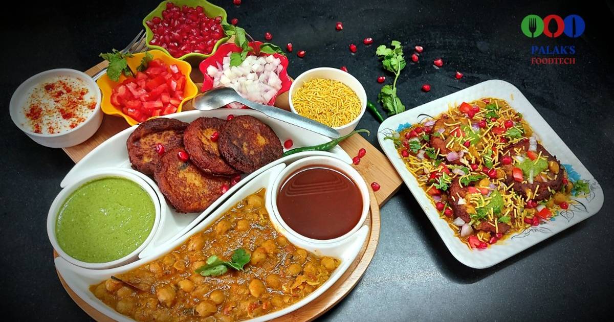 Palak Sheth દ્વારા રેસીપી છોલે-ટીક્કી ચાટ (Chhole-Tikki chat recipe in ...