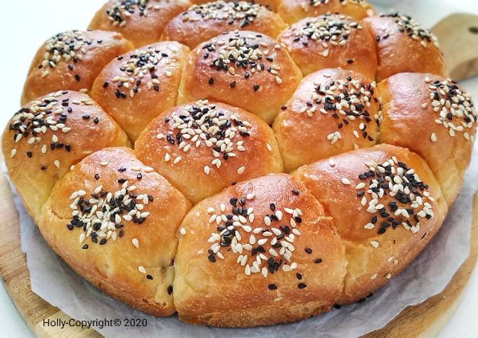 Resep Roti Sobek 3 rasa oleh Holly |GV c&c - Cookpad