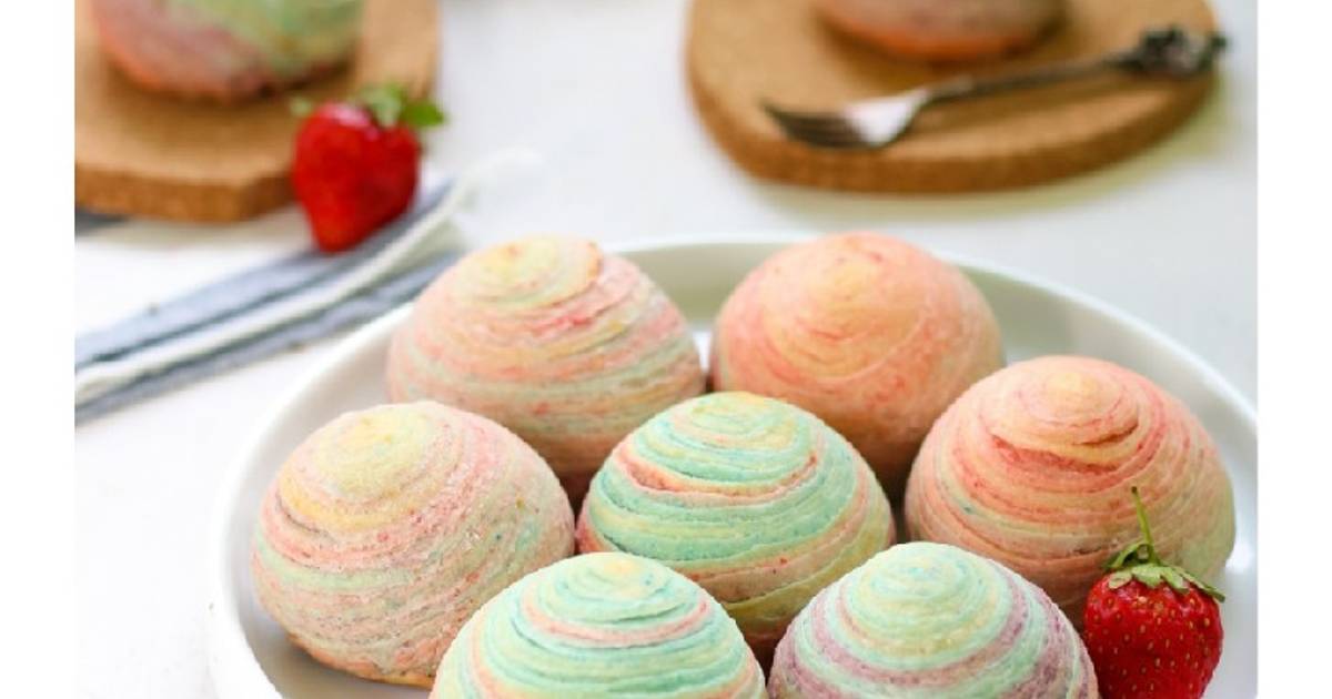 Resep Rainbow thousand layer mooncake oleh Sherliana Juliani - Cookpad