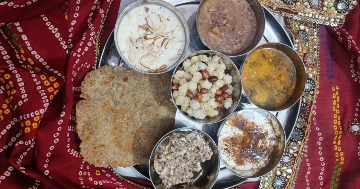 Kuttu Paratha Falahari Thali Recipe by Monika gupta - Cookpad