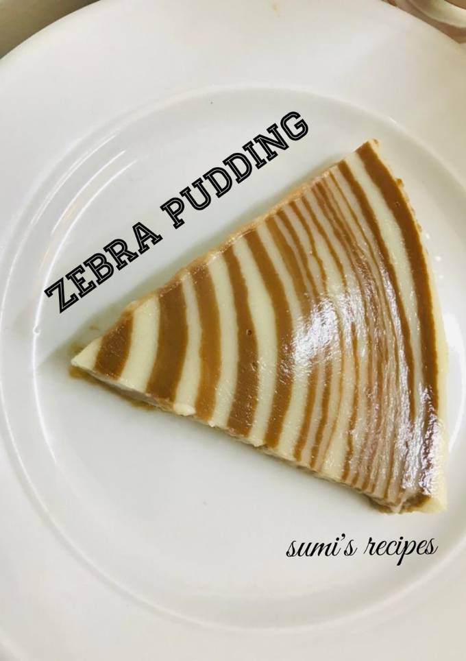Zebra Pudding Recipe by sumaiya shafi - Cookpad