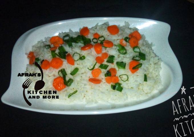 Steamed White rice Recipe by Afrah's kitchen - Cookpad