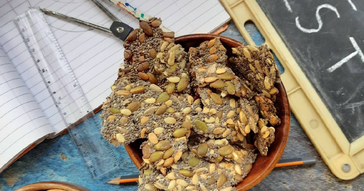 Seeds Crackers (Roasted sunflower seeds) Recipe by Deepa Rupani - Cookpad