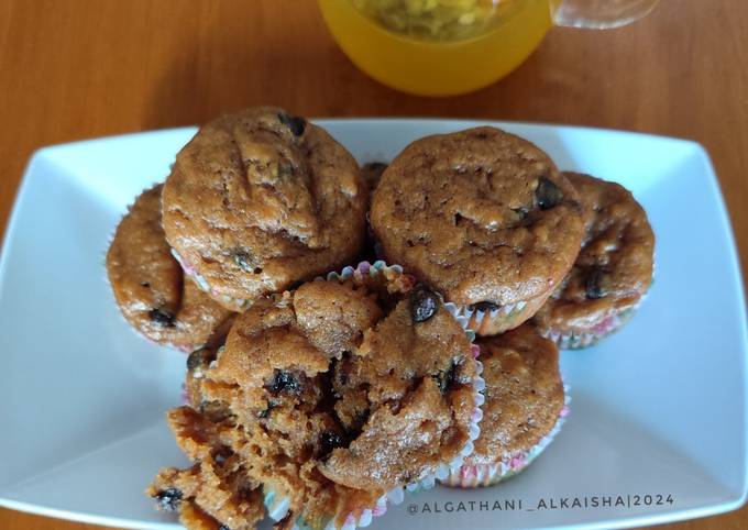 Resep Eggless banana chocolate chips muffin aka muffin pisang coklat tanpa telur oleh Cooking ...