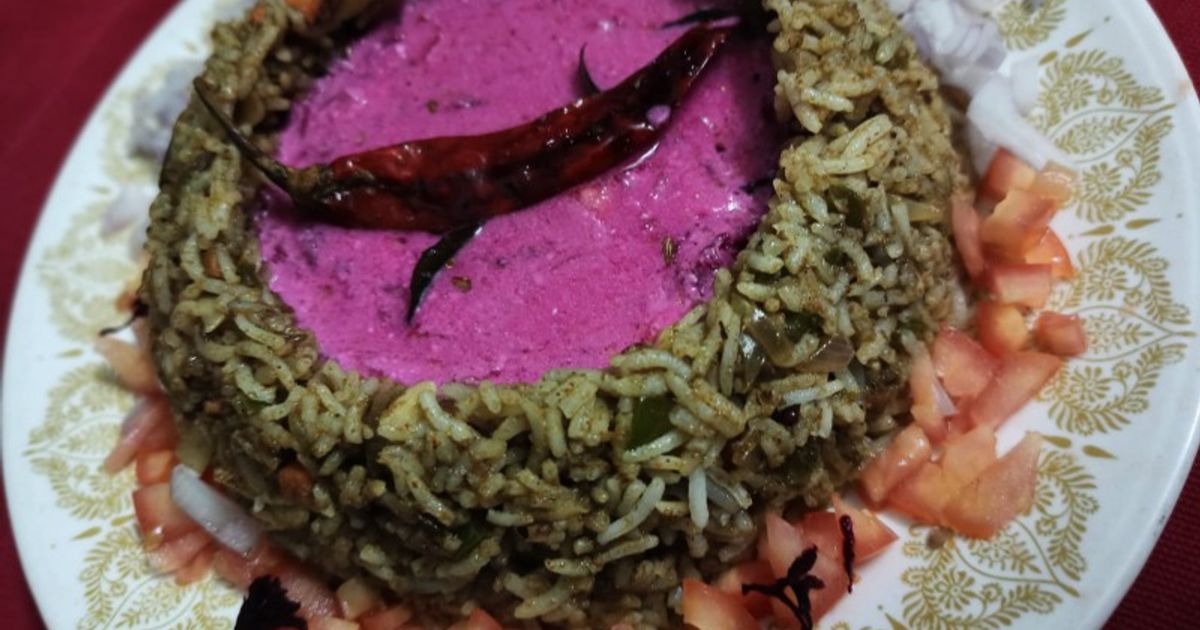Pudina Rice With Beetroot Pacchdi Recipe by rakhi baid - Cookpad
