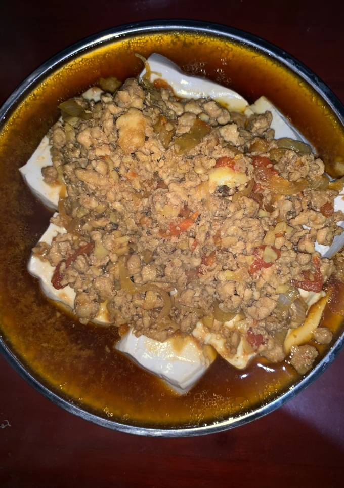 Resep Steam Tahu daging cincang kecap oleh cindy veronica - Cookpad