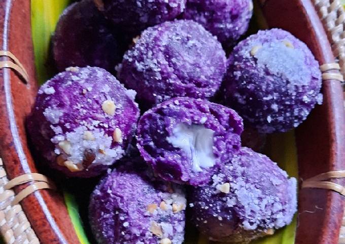 Resep Bola Ubi Ungu Coklat Putih oleh Idha Midayanthi - Cookpad
