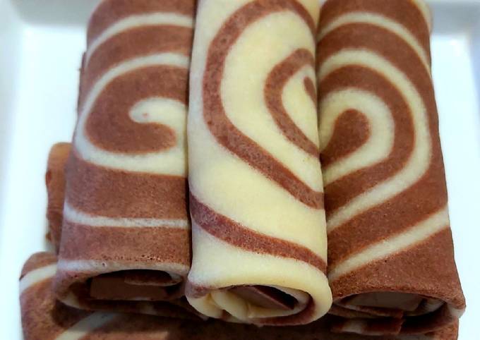 🍫 Crêpes tourbillons fourrées aux Kinder 🍫 de Kim_Cooking - Cookpad