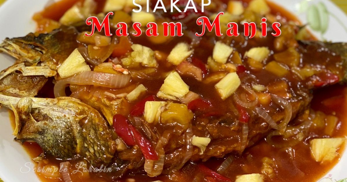 Resipi Ikan Siakap Masam Manis (Sos Nenas) oleh Sesimple Loralin - Cookpad
