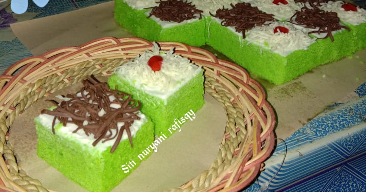 105 resep pandan cake potong enak dan mudah - Cookpad