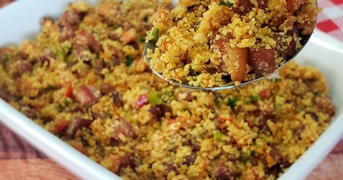 Farofa Para Churrasco Receita por Ju na Cozinha - Cookpad