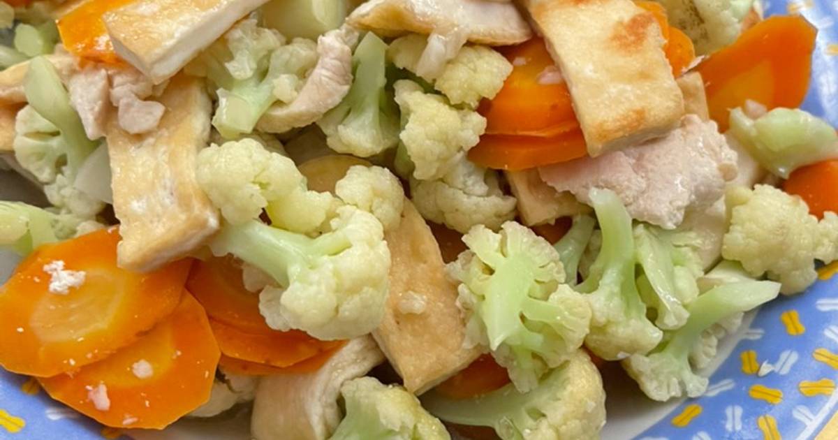 Resep Tumis Kembang Kol, wortel, tahu putih, ayam oleh The Erlims’ Meal ...