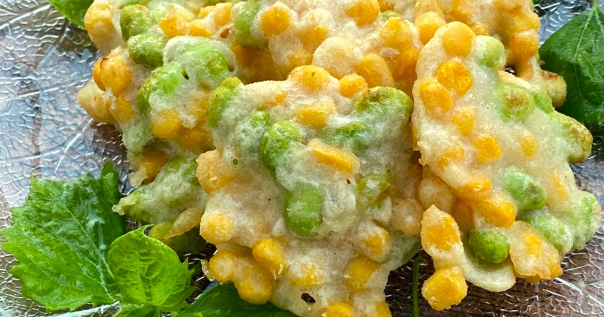 Japanese Edamame and Corn Tempura Recipe by Aunty Eiko's international ...