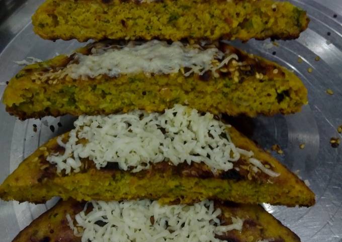 Handwa Sandwich for kids snacks Recipe by Parmita Mehta Chauhan - Cookpad