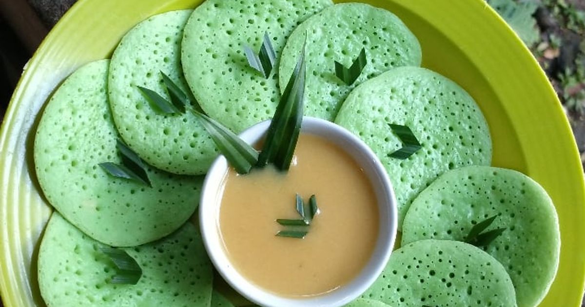 Resep Serabi Pandan Kuah Kinca oleh Tasty Treat by Ayu Wardani - Cookpad