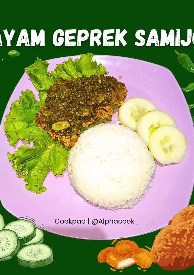 Resep Ayam Geprek Sambal Ijo (Samijo) oleh Alphacook - Cookpad