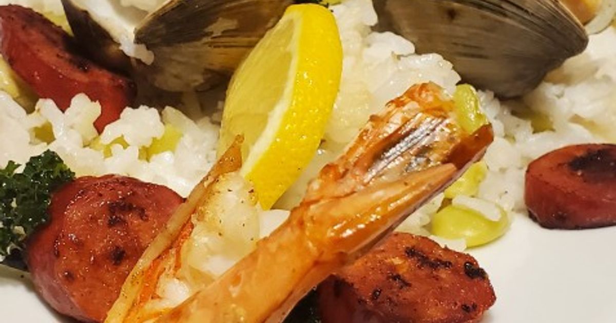 Portuguese Jag With Shrimp, Clams And Linguica Recipe by Robin Perry