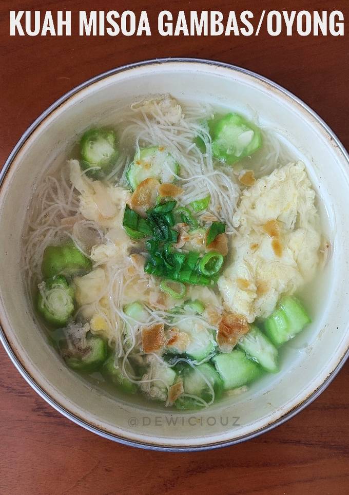 Resep Kuah Misoa Gambas/Oyong oleh Dewi Kumala - Cookpad