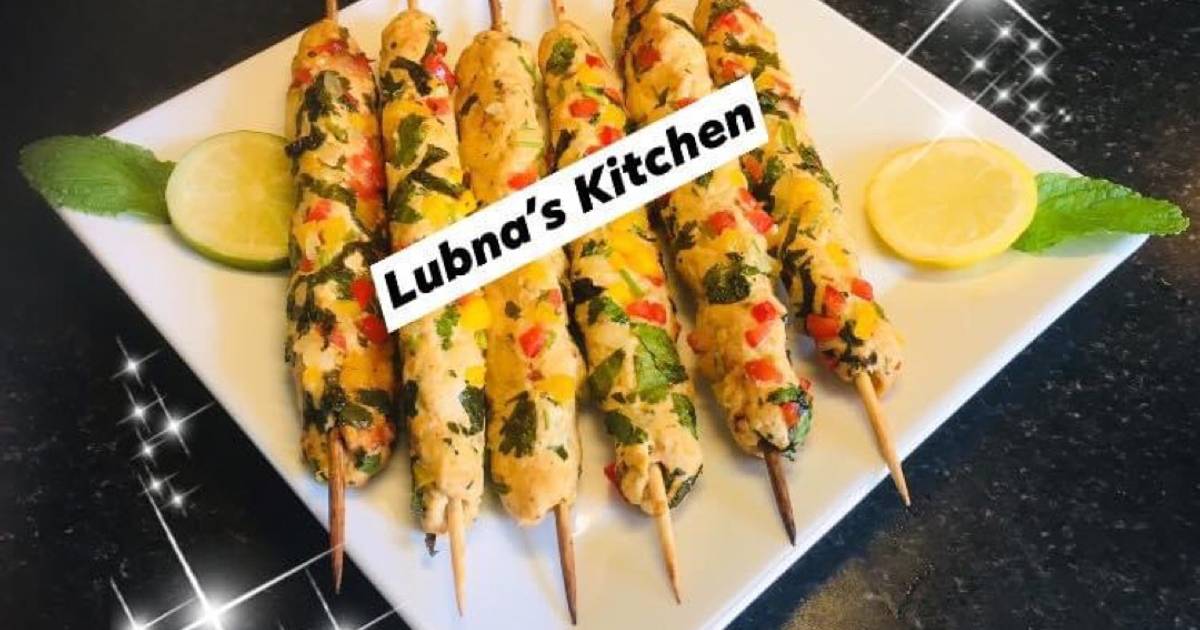 Gilafi chicken Seekh kabab / Seekh Kebab: Recipe by Lubna’s Kitchen ...