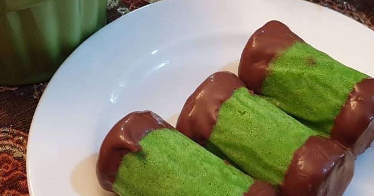 Resep Pandan Coklat Roll Cake Bandung #keto #debm oleh Vinta Kitchen ...