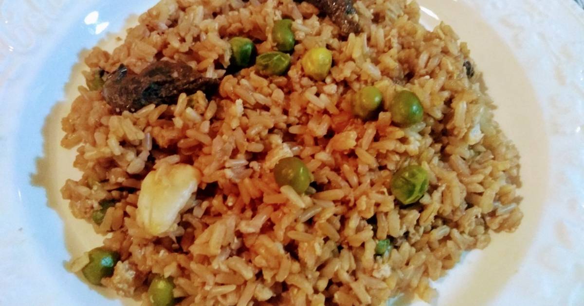 Ensalada de arroz integral, avena, hongos y arvejas Receta de Memo de ...