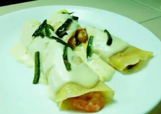 Crepas de camarones Receta de Rico Sabor- Cookpad