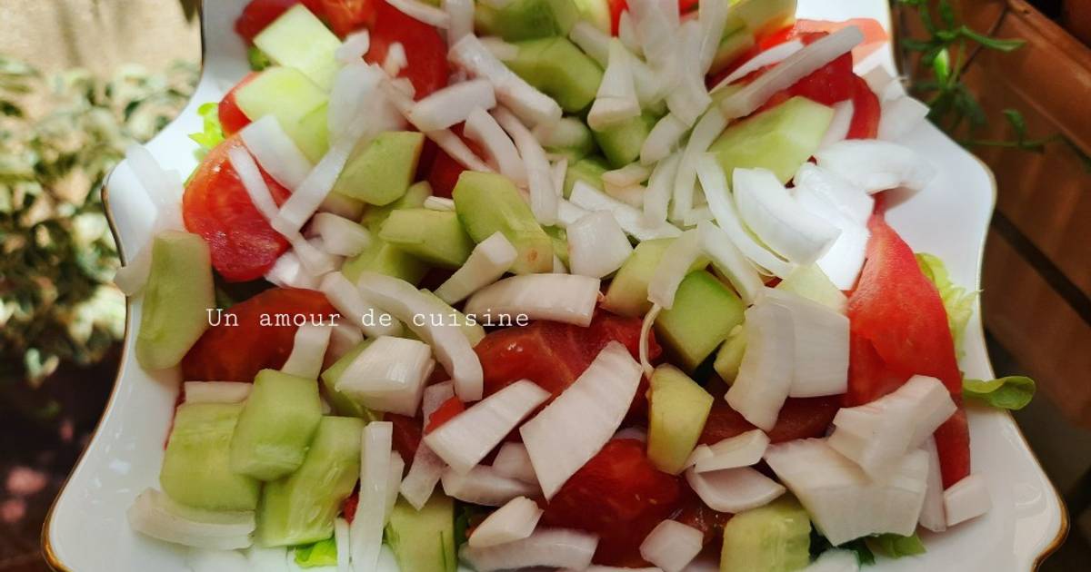 Salade tomate concombre oignon 🥗 de Un amour de cuisine - Cookpad