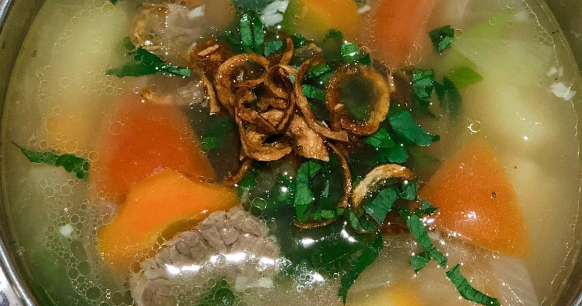 Resep Sop daging sapi oleh emmie - Cookpad