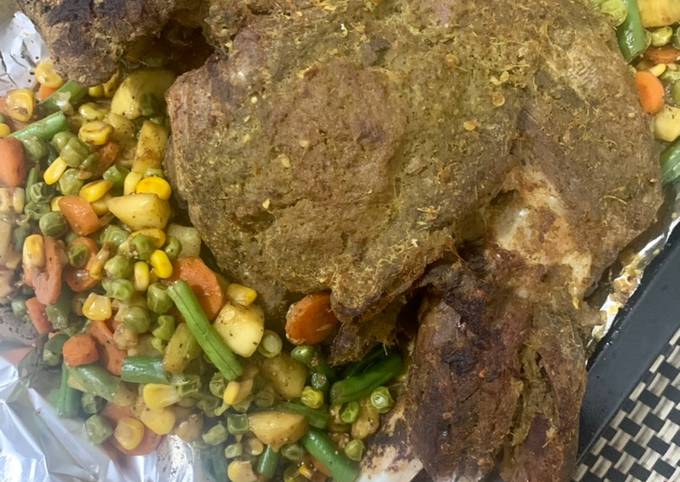 Mutton leg with 7up marinade Recipe by Sarosh Zeeshan - Cookpad
