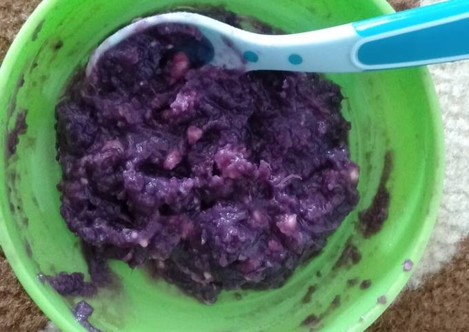Resep MPASI - Pure Ubi Ungu mix belcube - 6 bulan oleh Elsy Indriani ...