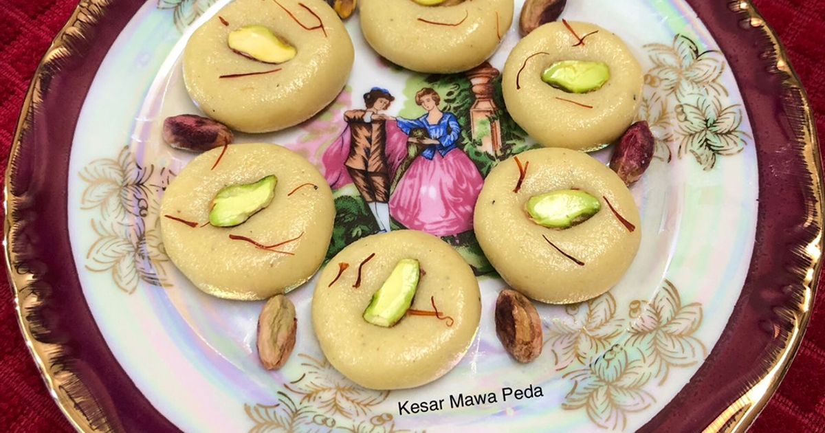 Kesar Mawa Peda Recipe by Rosalyn John - Cookpad