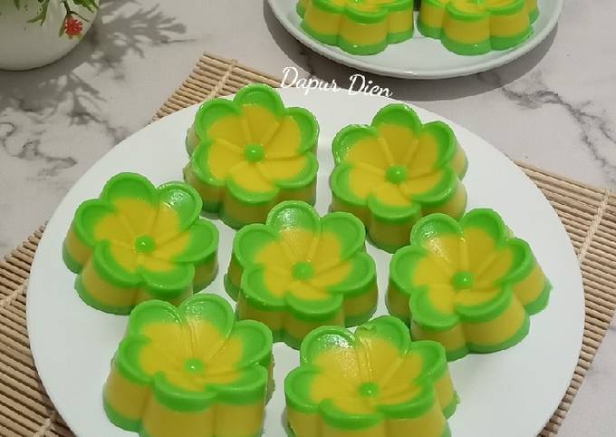 Resep Talam Jagung Lapis Pandan oleh Dapur Dien - Cookpad