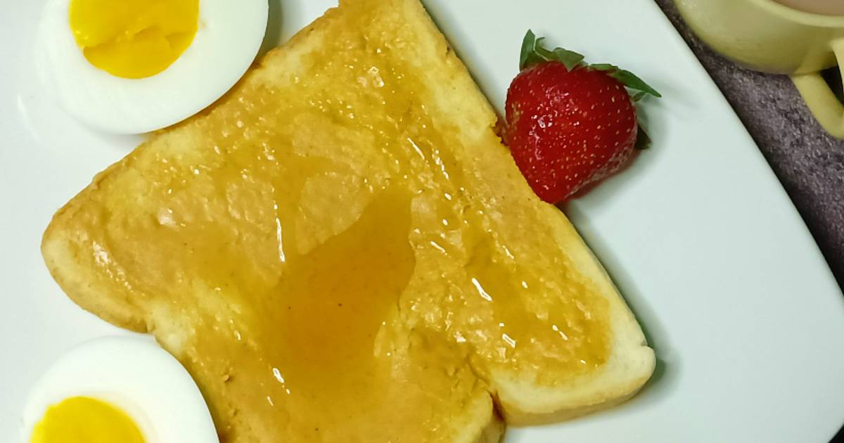 Resep 608. Carbo Loading (breakfast) : Roti Selai Kacang Madu oleh ...