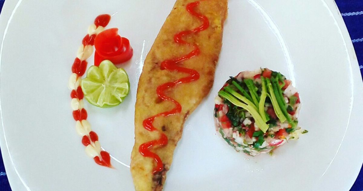 Breaded Fish Strips With Fresh Pico De Gallo Recipe By Camarena Rosy