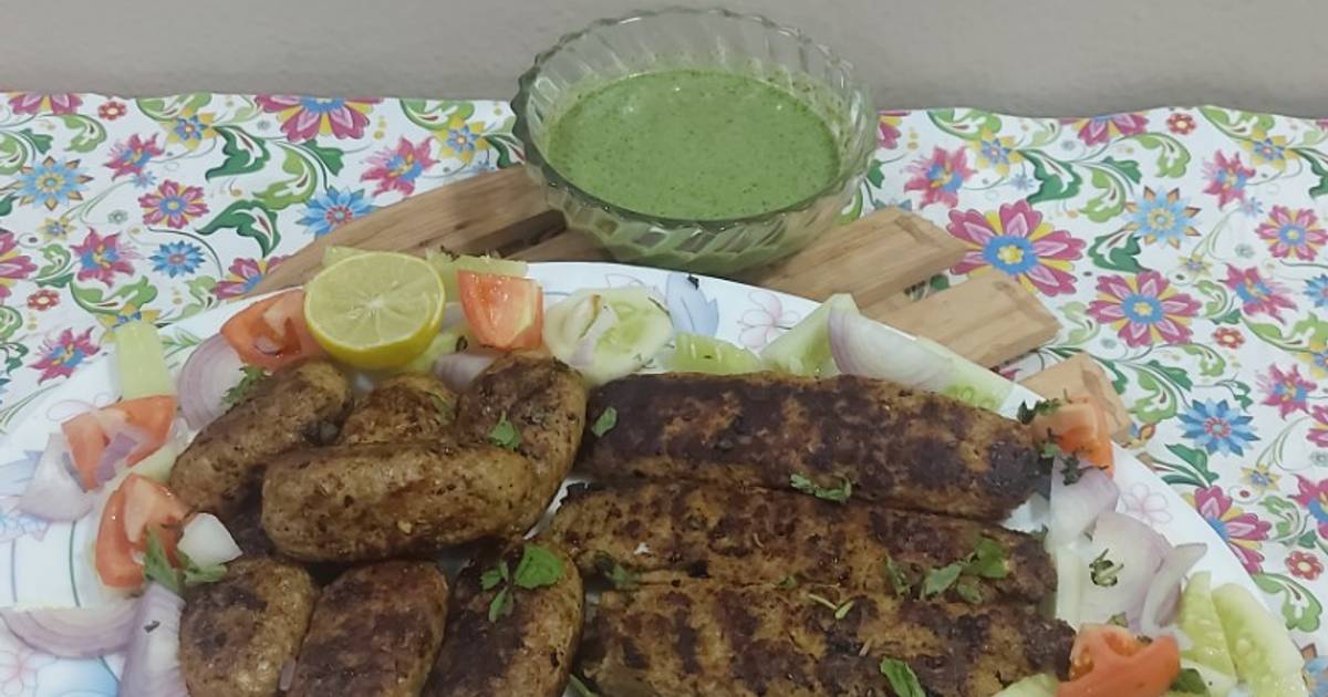 Chicken mince Turkish kababs Indian style with curd chutney raita ...