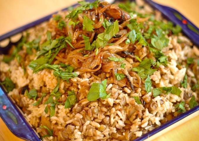 طريقة عمل طريقة عمل رز بالعدس على اصولها بطريقة سهلة وسريعة من nojood ...