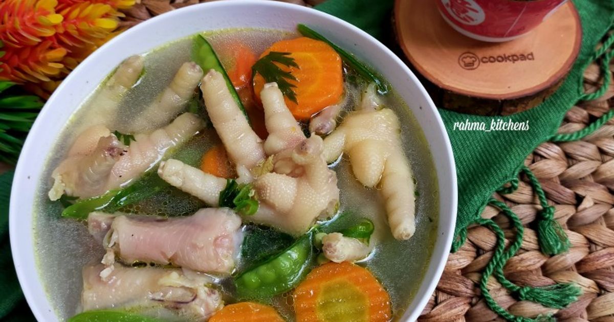 Resep Sup Ceker Ayam Simple oleh Rahma_Bunda Radit & Rafa - Cookpad