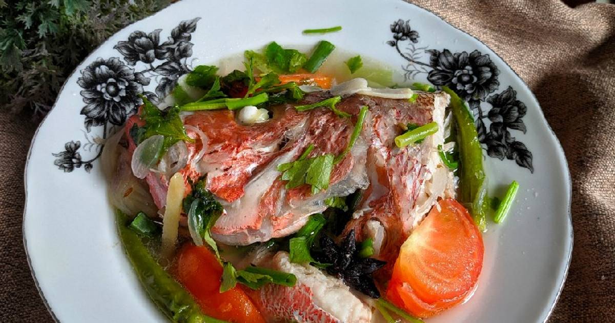 Resipi Sup kepala ikan merah oleh 0h Hana !! - Cookpad