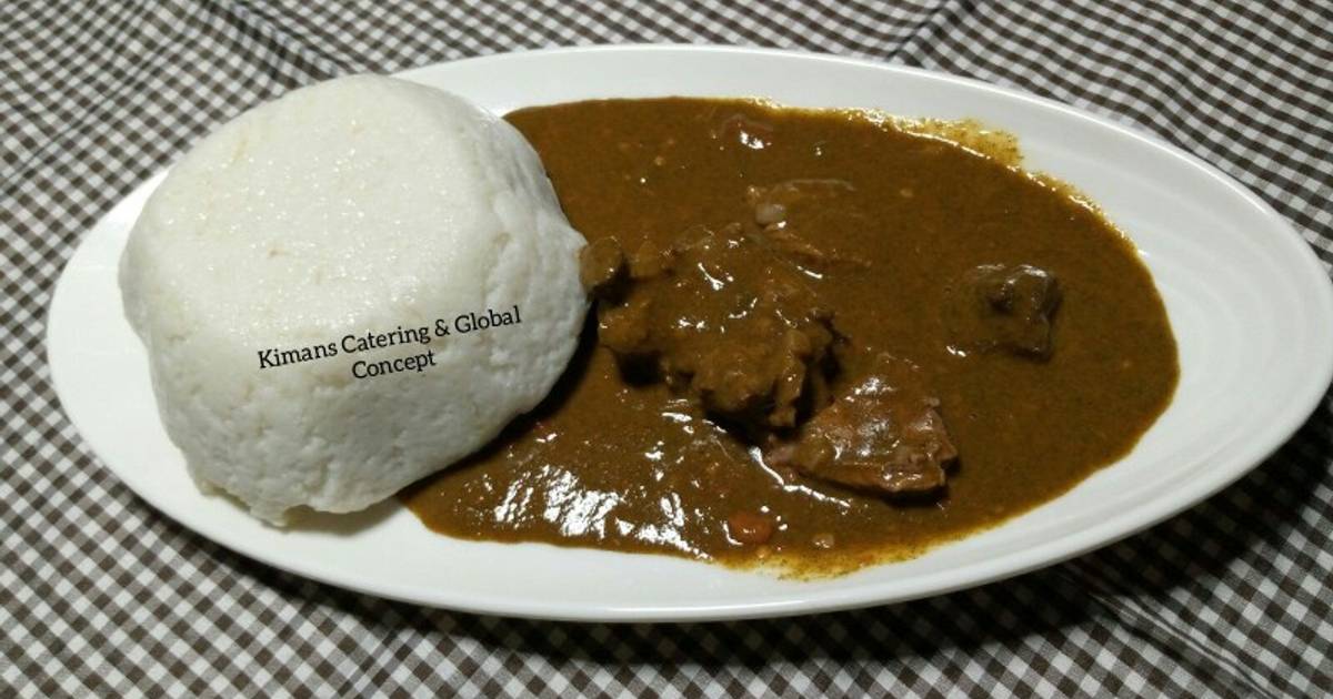 Swallow(tuwon masara)with boabab soup(miyan kuka) Recipe by kimans ...