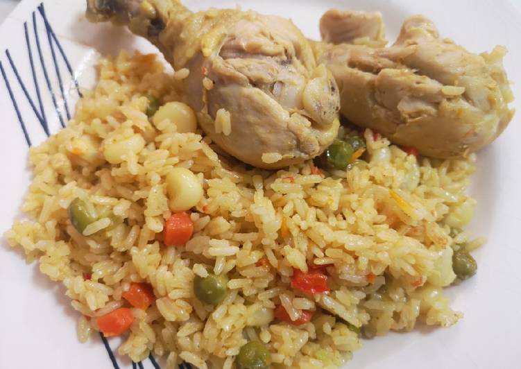 Arroz amarillo con pollo Receta de Romy Repetto- Cookpad