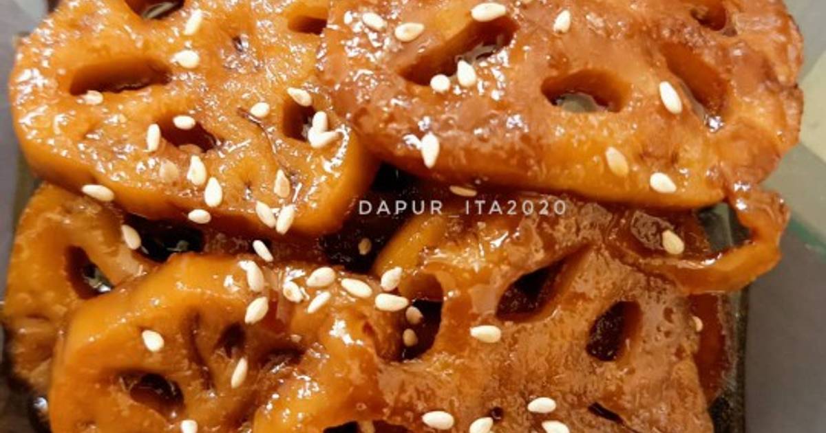 Resep Akar Teratai Rebus / Lotus Roots Braised (연근 조림) oleh Anggraita ...